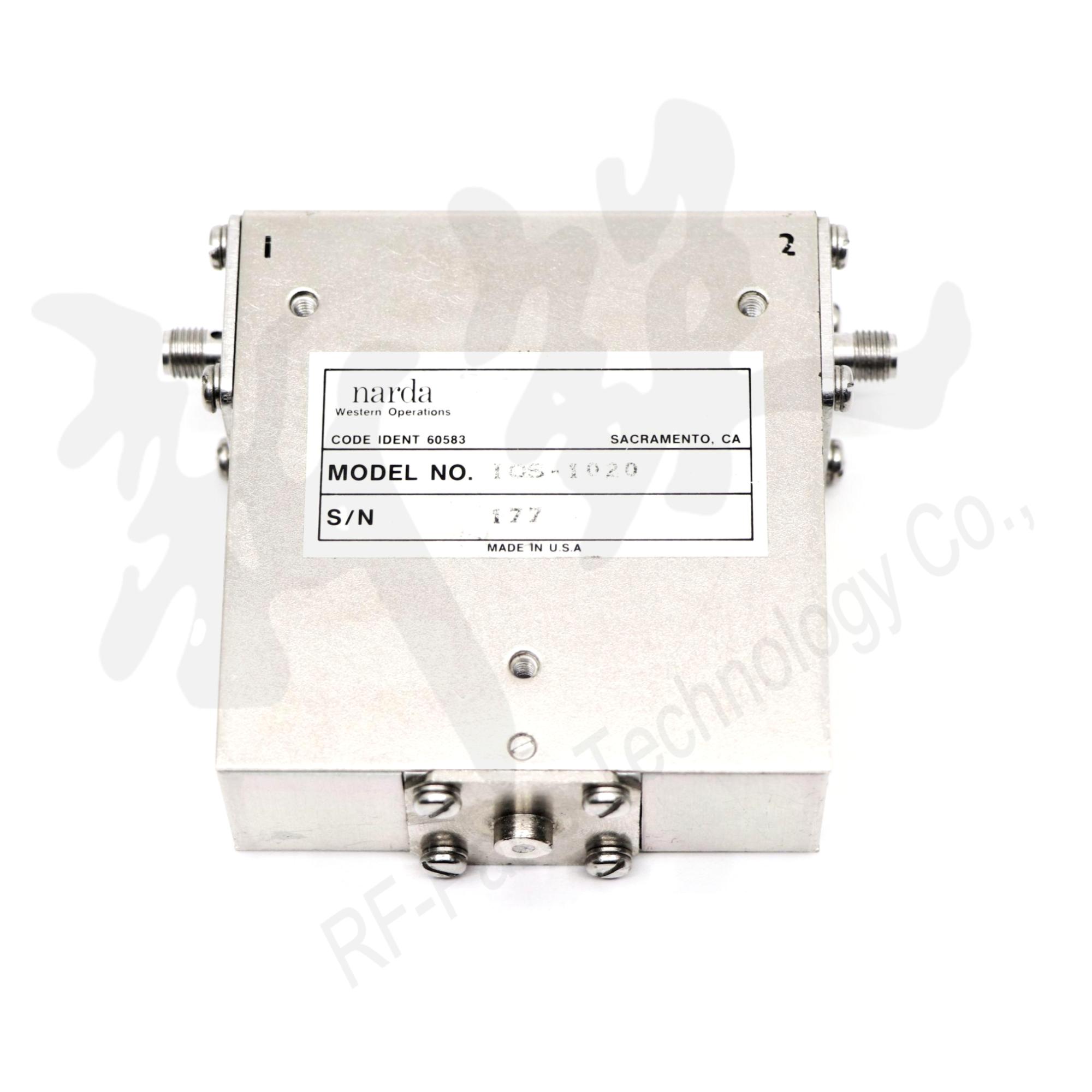 Narda IOS-1020 Isolator SMA Jack 1-2GHz 20dB 隔離器 - Rf-parts (Taiwan) 新銳電業行
